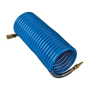 Miller 270410 Coiled Air Hose 100 ft with Industrial Interchange fittings
