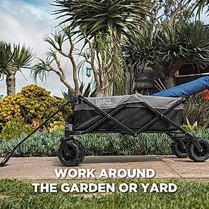 Creative Outdoor Push Pull Hauler Wagon for Kids, 200lbs Weight Capacity, All-Terrain Collapsible and Portable Folding Cart, Beach, Park, Garden, Camping & Tailgate