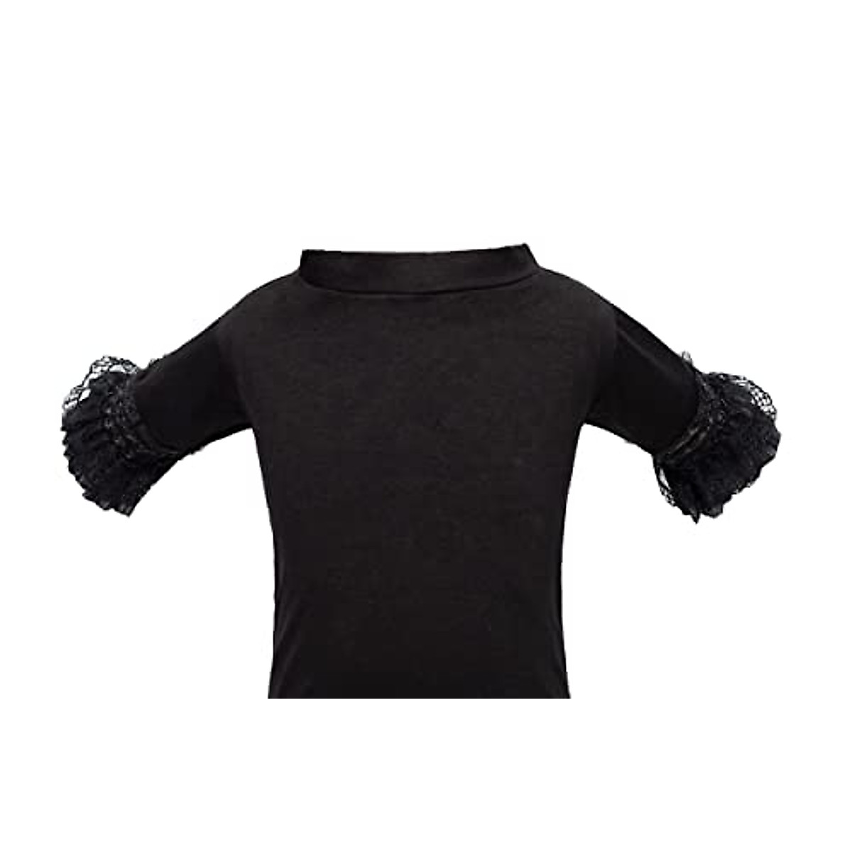 Cute Soft Cotton Dog Vest Roll Collar Breathable Doggy Shirts Clothes with Lace for Small and Medium Dogs and Cats Holiday Birthday Party (Black, XS)