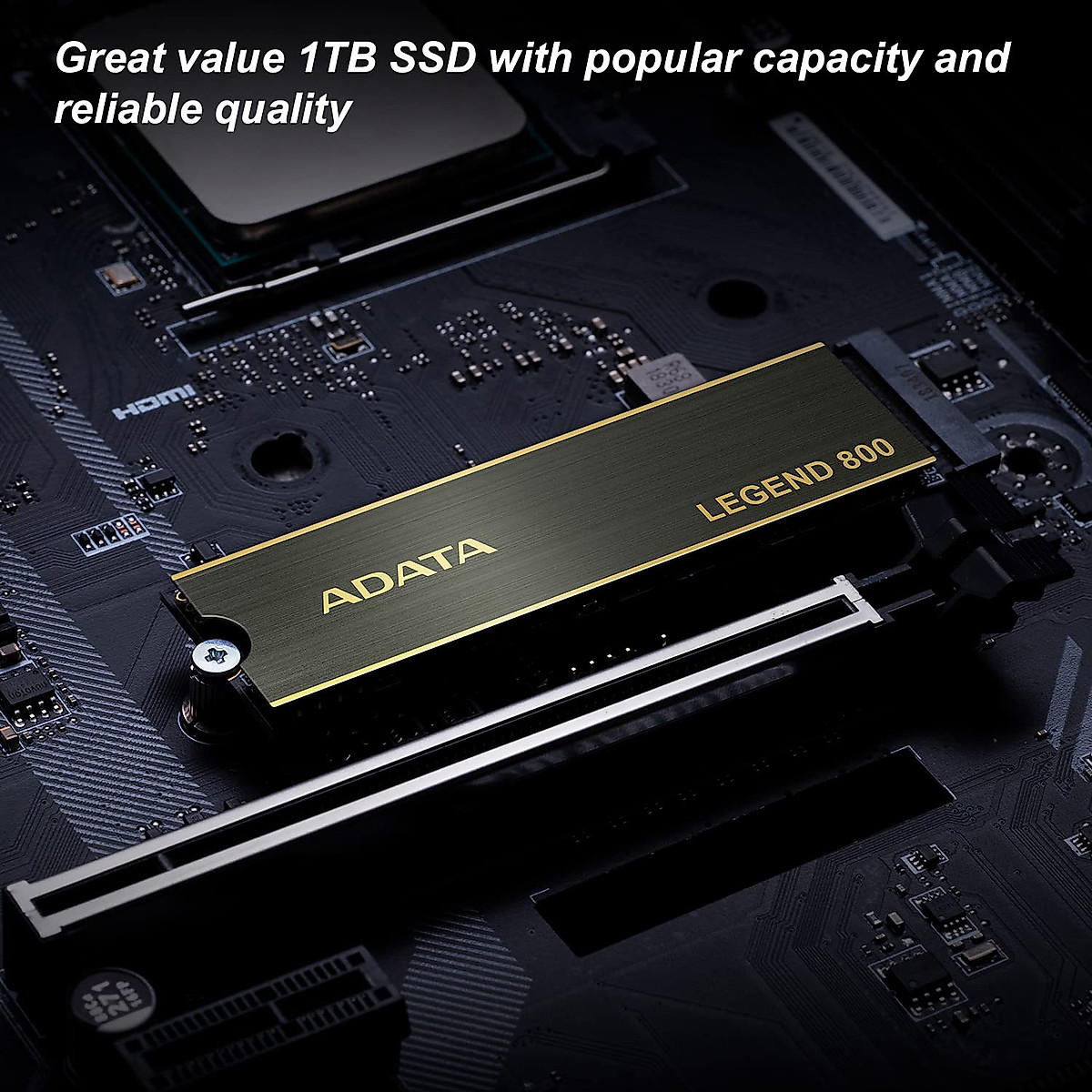 ADATA 1TB SSD Legend 800, NVMe PCIe Gen4 x 4 M.2 2280 Internal Solid State Drive, Speed up to 3,500MB/s, Storage for PC and Laptops, High Endurance with 3D NAND