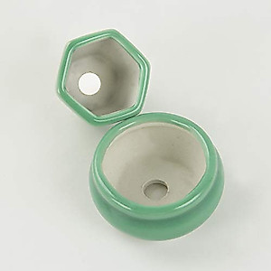 Happy Bonsai 2.4-2.8" (6-7cm) Mini Green Pots Value Set of 2