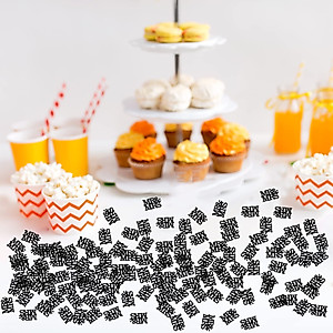 Mr & Mrs Confetti Black Glitter, Wedding Table Confetti, Engagement Bride to Be Paper Scatter,Bridal Shower Party Table Decorations Confetti, 120pcs