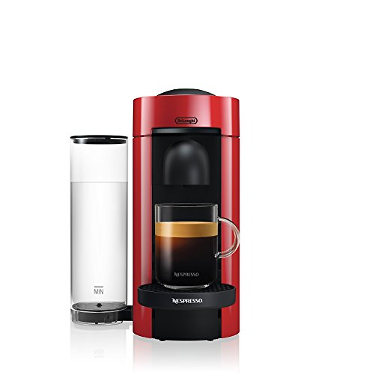 Nespresso VertuoPlus Coffee and Espresso Machine by De'Longhi with Aeroccino Milk Frother,Cherry Red