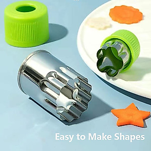 Cofe-BY DIY Veggies Cutter set 12pcs, Flower Star Animals Shapes Mini Fruit Cutters Decorating Kits for Cookies Fondant Cake Decoration Kids Food Bento Box Baking Supplies Home Essentials