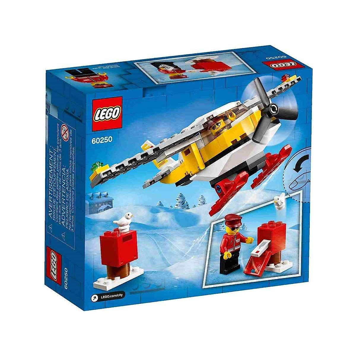 LEGO City Mail Plane 60250 Pretend-Play Toy, Fun Building Set for Kids (74 Pieces)