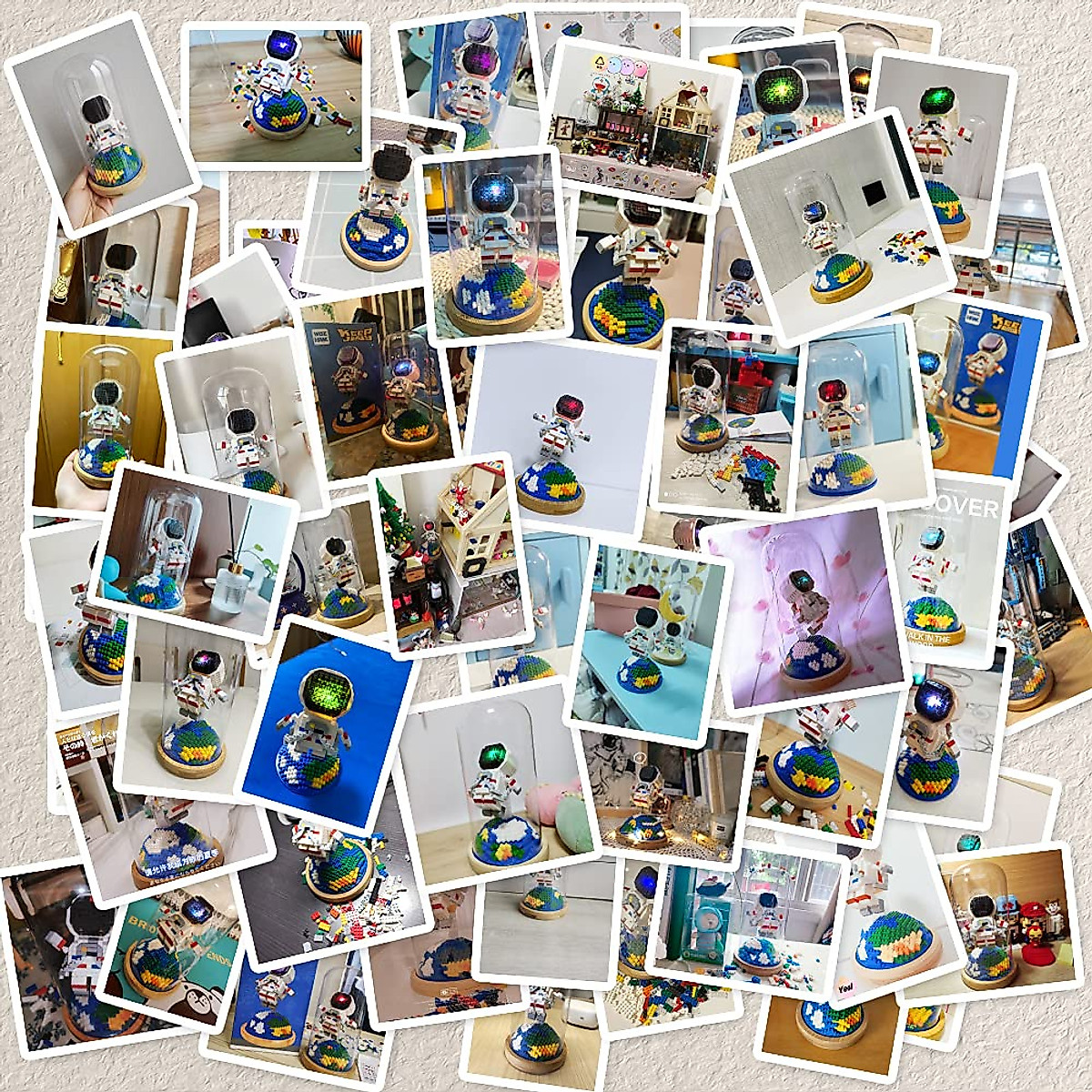 Uvini Building Blocks Astronaut Model with Light STEM Building Toy Micro Blocks for Adults or Teens Gifts Spaceman Mini Blocks Set DIY Bricks Toys 617PCS 00860