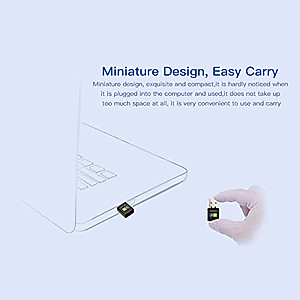 Free Driver USB WiFi Adapter for PC, AC600M USB WiFi Dongle 802.11ac Wireless Network Adapter with Dual Band 2.4GHz/5Ghz for Desktop Laptop Support Windows 10/8/7/XP