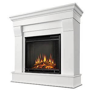 Real Flame White Chateau Electric Fireplace, Small