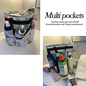 ROMYtendency Shower caddy, mesh shower tote bag, multi storage bath caddy with Shower ball set