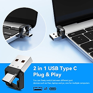 Towlup Rechargeable Presentation Clicker, 2 in 1 USB Powerpoint Clicker with Laser Pointer, Wireless Presentation Remote Slide Clicker for Mac, Computer, Laptop, Smart Board