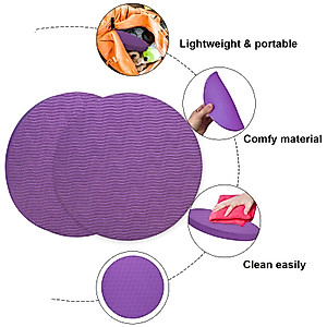 GoYonder Eco Yoga Workout Knee Pad Cushion Purple (Pack of 2)