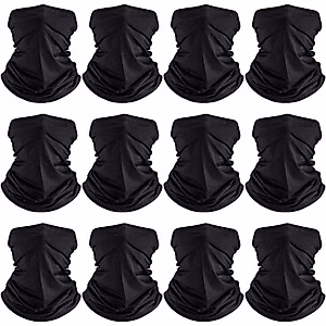 SATINIOR 8 Pcs Summer Neck Gaiters Neck Gaiter Scarf Balaclava Breathable UV Protection Ski Mask Face Cover Women Men