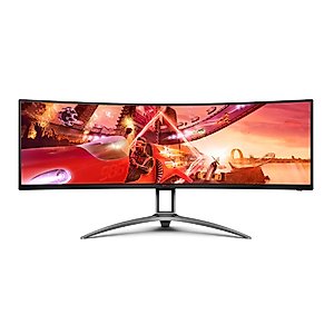 AOC AGON AG493UCX 49 inches Curved Immersive Gaming Monitor Dual QHD 5120 x 1440 @ 120Hz (Renewed)