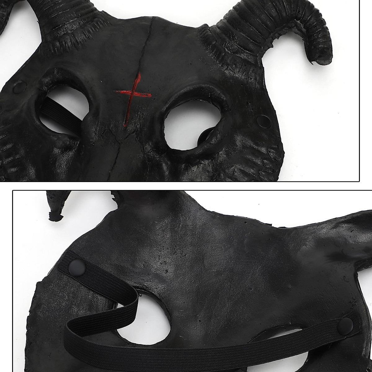 Masquerade Goat Mask Halloween Fox Mask Cosplay Costume Half Face Animal Furry Party Christmas Eye Cat Masks Easter Half-Face Mardi Gras Masks
