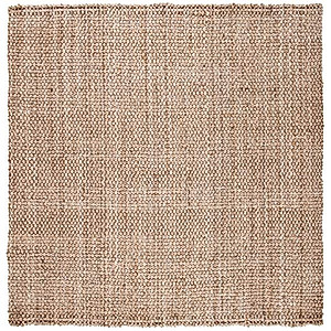 Safavieh Natural Fiber Collection 3' x 3' Square Natural NF189A Handmade Contemporary Rustic Farmhouse Premium Jute Entryway Living Room Foyer Bedroom Accent Rug