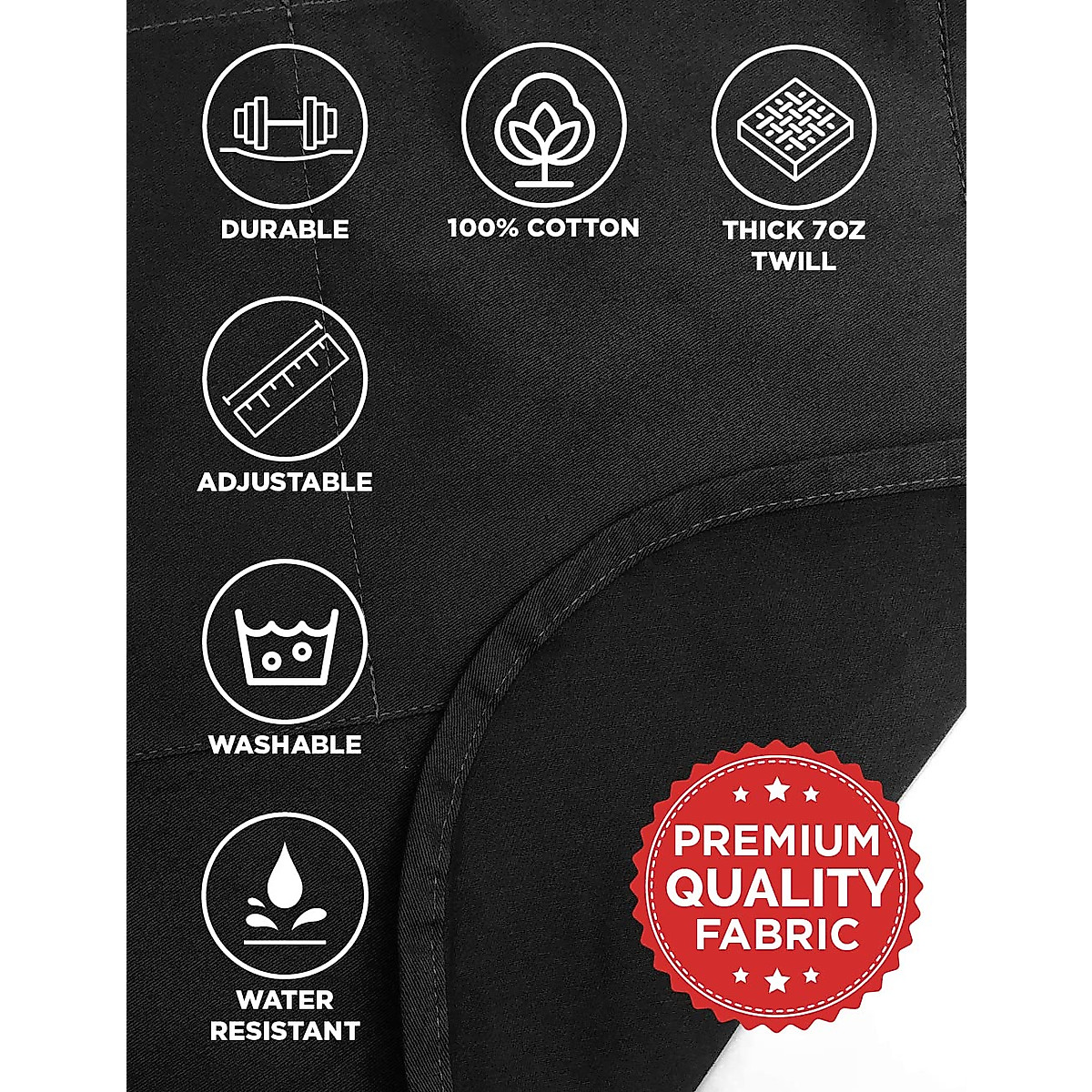 ApronMen, Funny Baking Apron Stressed Is Just Desserts Spelled Backwards - Adjustable Straps - One Size Fits All Grilling Apron With Pockets - Cotton Kitchen Cooking Chef Apron