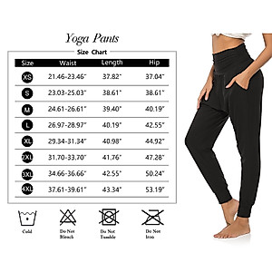 DIBAOLONG Womens Yoga Sweatpants Loose Workout Joggers Pants Comfy Lounge Pants with Pockets Black M