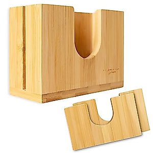 Bagel Slicer for Small and Large Bagels - Adjustable Bagel Cutter Slicer - Bamboo Muffin Slicer w/Minimalist Design - Easy to Use English Muffin & Mini Bagel Bamboo Bread Slicer