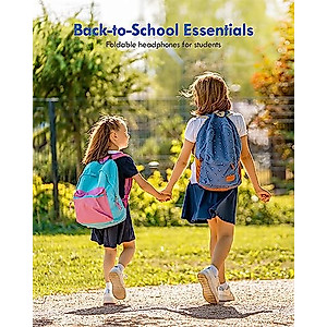 KLYLOP Kids Headphones with Microphone, Wired Headphone Over-Ear for Kids for School, 85/94dB Volume Limiter, Headphones for Kid with Share Function, Foldable Headset for iPad Kindle Fire