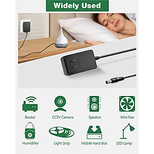 JOVNO 12V 2A 24W Multi Tips(10pcs) Switching Power Adapter, 100-240V AC to DC 12V Power Supply RGB LEDs Driver with 5.5x2.1mm 4.0x1.7mm 3.5x1.35mm for LED Strip Light Camera Router LCD Monitor DC Pump