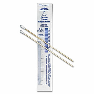 Medline MDS202000 Sterile Cotton-Tipped Applicators White Pack of 200