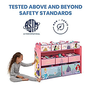Delta Children Disney Princess Deluxe 9 Bin Design and Store Toy Organizer, Greenguard Gold Certified