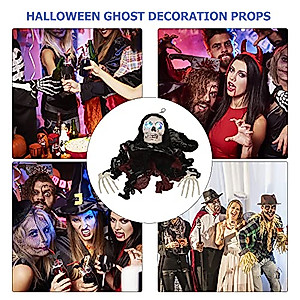 1pc Luminous Horror Ghost Pendant Halloween Haunted House Hanging Adornment Decor for Celebration Party