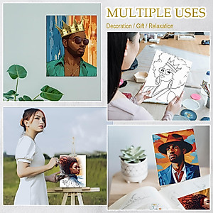 Ctosree 12 Pcs Pre Drawn Canvas for Painting for Adults 8" x 10" Valentine's Day Sip and Paint Party Kit Pre Printed Canvas Bulk for DIY Art Party Favors Adult's Date Night(Couple)