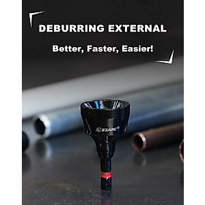 EZARC Tungsten Carbide Deburring Chamfer Tool, External Rotary Deburring 1/4 inch Hex Shank Remove Burr, Repair Tools for Damaged Metal Steel Screws, Bolts and Fasteners