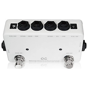 One Control White Loop 2-Channel Loop Flash Switcher Pedal Bundle w/Polish Clot