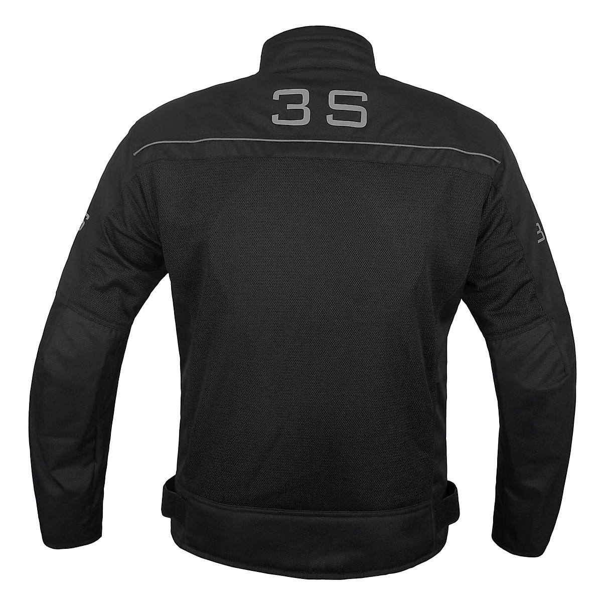 3S HIGH-PERFORMANCE MESH MOTORCYCLE JACKET- BREATHABLE, CE ARMORED FOR BIKER, RIDING PROTECTION...BLACK, 2-XL