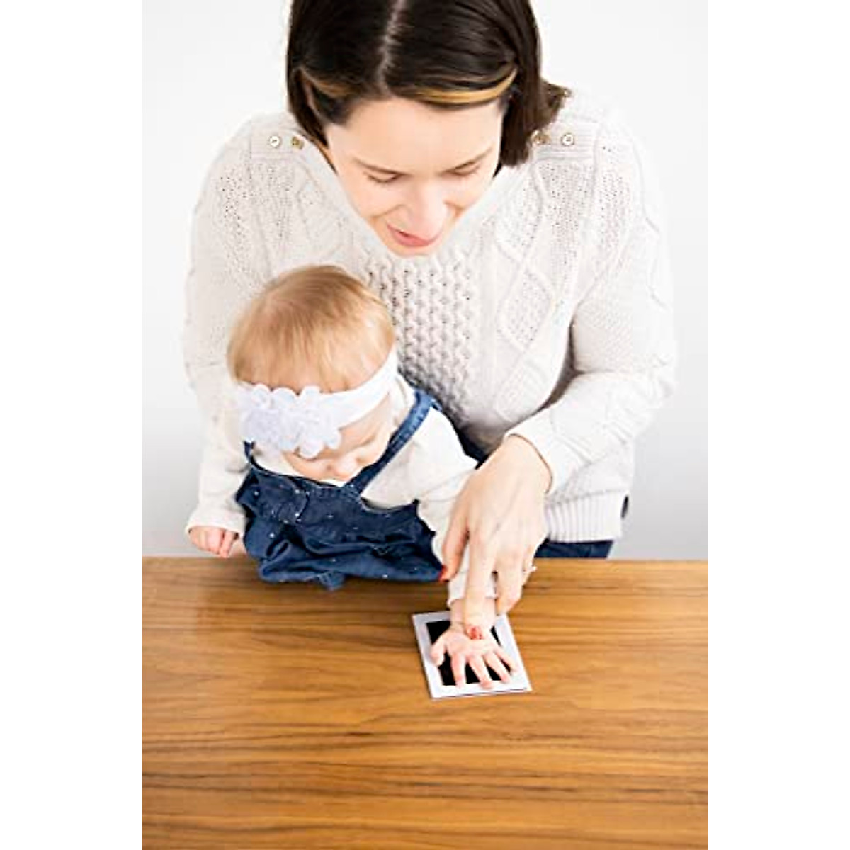 Little Pear Clean-Touch Babyprint Ink Pad, No Touch Ink Pad for Baby, Handprint or Footprint Keepsake, Black Ink