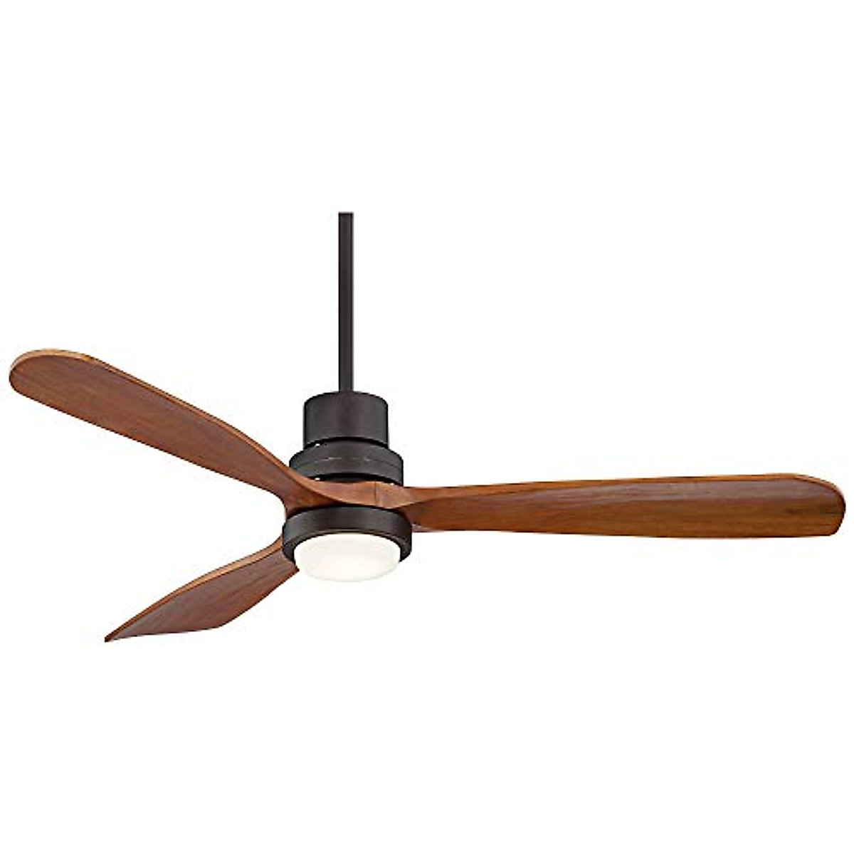 Casa Vieja 52" Casa Delta-Wing Modern 3 Blade Indoor Outdoor Ceiling Fan with LED Light Remote Control Solid Wood Oil Rubbed Bronze Damp Rated for Patio Exterior House Porch Gazebo Garage