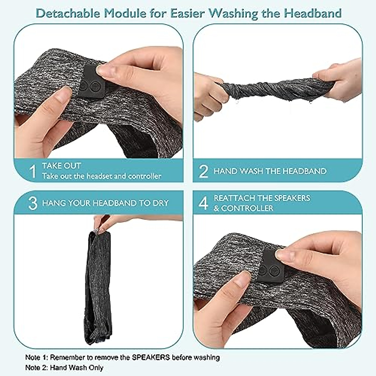 ASIILOVI Headband Headphones 2023 Version Bluetooth Headband for Women Knotted Headband with Ultra-Thin HD Speakers & Mic, Perfect for Yoga Running Workout Travel Sports Unique Gifts