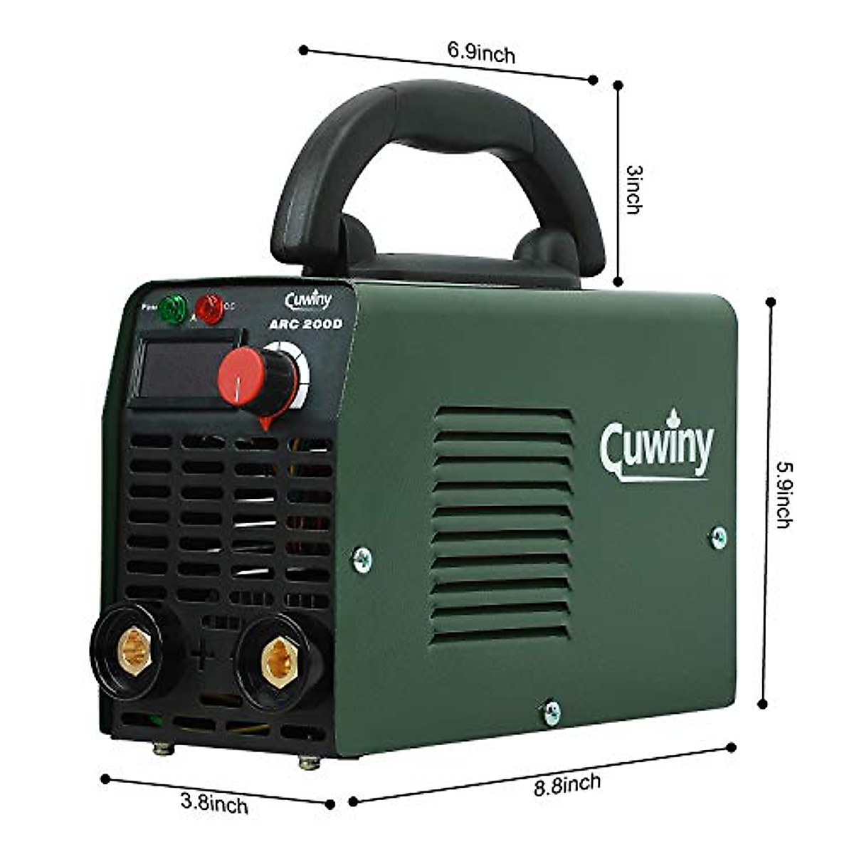 ARC Welder Mini, Cuwiny ARC200D 110v/220v IGBT Inverter Welding Machine, Maximum 140A MMA/Stick, Dual Voltage with High Frequency Duty Cycle Digital Display Welding.