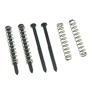 Dopro Pack of 20 Bass Guitar Pickup Mounting Screws Pickup Springs for Precision P Bass or J Bass or P90 Soap Bar Pickups Black