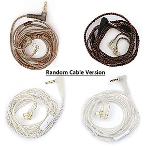 KZ AS10, LINSOUL 5BA HiFi Stereo in-Ear Earphone High Resolution Earbud Headphone 0.75mm 2 pin Cable, Five Balanced Armature Drivers, Noise Cancelling (Without Mic, Black)