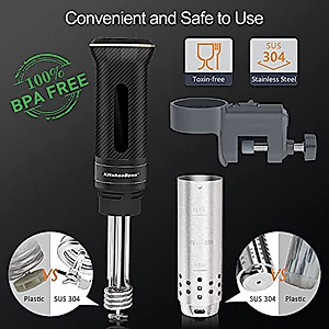Sous Vide Machine Immersion Circulator: Ultra-quiet Precision Sous-vide Cooker, IPX7 Waterproof Stainless Steel 1100W Professional Low Temperature Slow Cooking Machines by KitchenBoss