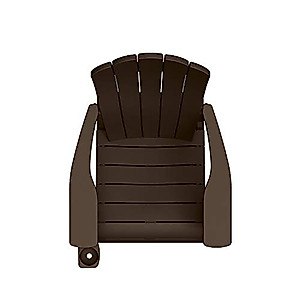 Keter Outdoor Patio Garden Deck Furniture Resin Adirondack Chair with Built-in Cup Holder (Brown)