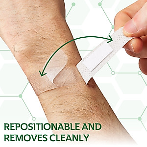 CURAD Truly Ouchless!® Silicone Bandages, .75" x 3", For Sensitive or Delicate Skin, Flexible Fabric, Protects Scrapes, Cuts & Burns, 20 Count