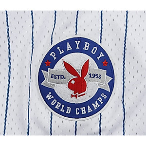 Playboy SO Cal Mesh Button Down Jersey White/Blue
