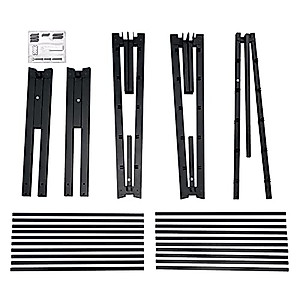 AMOBRO King Size Bed Frame with Storage, Metal 14 Inch Platform Base Foundation Heavy Duty Slats Support Easy Assembly Noise Free No Box Spring Needed Bedframe King Size, Black