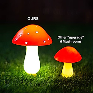 Timeflies Outdoor Solar Garden Lights, Yard Decorations Mushroom -1Pack 3 Mushroom