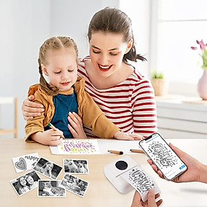 10PCS Mini Printer Paper,Thermal Sticker Paper,Self-adhesive,Mini Thermal Printer Paper,Mini Photo Printer Labels, For Photos, To-do Lists,Notes,Black On White,5.7 x 2.5cm