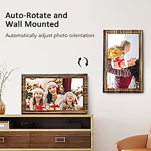 16 Inch Large Digital Picture Frame, Canupdog Digital Photo Frame with 32GB Storage Wall Mountable, Auto-Rotate, Motion Sensor Share Photo Video via App