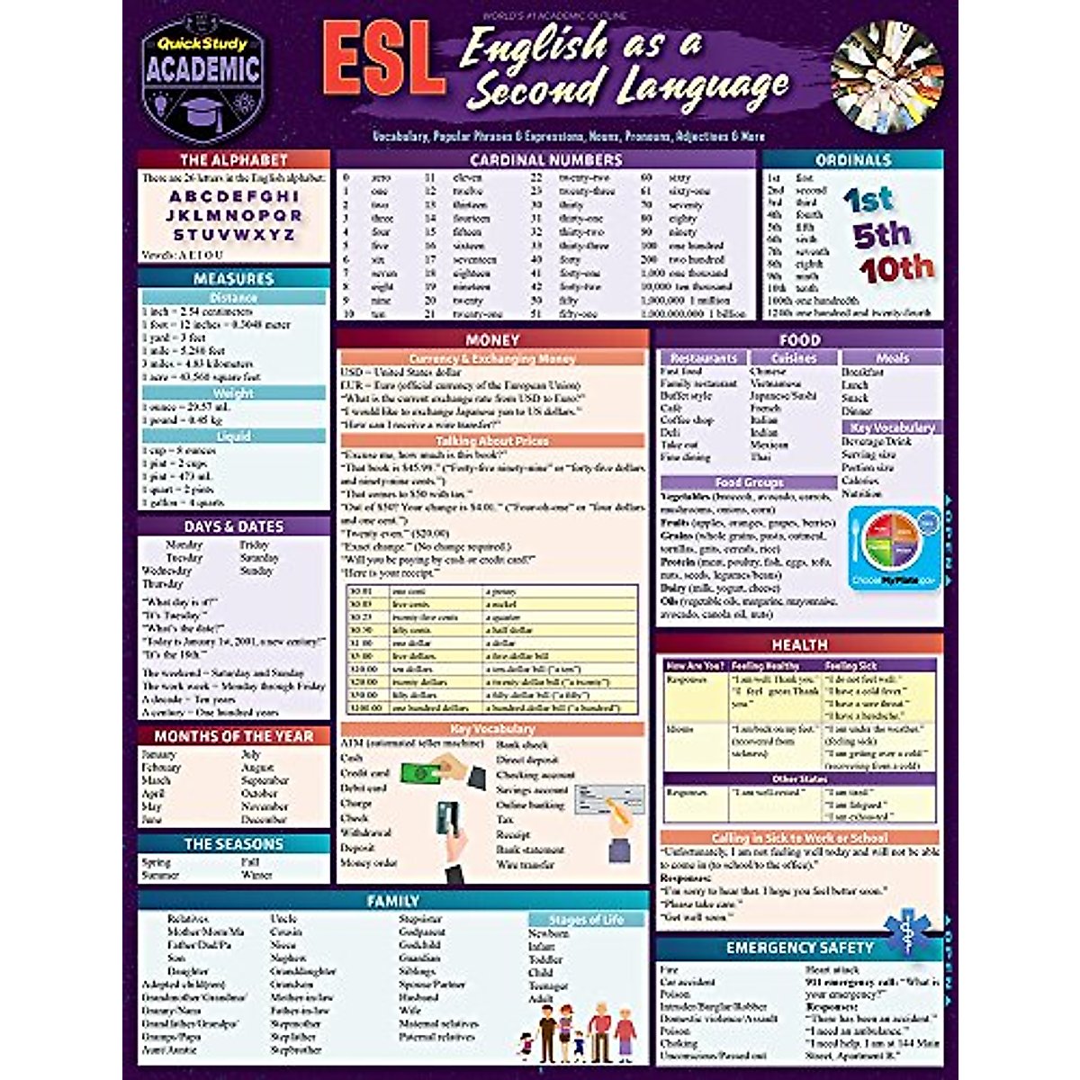 ESL - English as a Second Language: a QuickStudy Laminated Reference Guide (QuickStudy Academic)