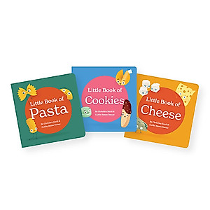 Little Books Culinary Collection Future Foodie 3 Board Book Box Set Pasta Cookies Cheese Phonics and Rhymes Baby Shower Gift 0-12 Months Toddler Book Ages 1-4 Years
