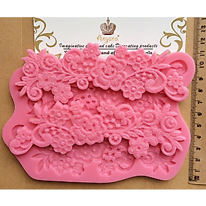 Anyana flower sugar edible vine royal lace wedding cake silicone Embossing Mould fondant impression mat decorating Medallion mold gum paste cupcake topper icing candy imprint sugarcraft mould set of 3