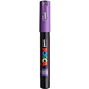 uni Posca Marker 1M in Purple, Posca Pens for Art Supplies, School Supplies, Rock Art, Fabric Paint, Fabric Markers, Paint Pen, Art Markers, Posca Paint Markers