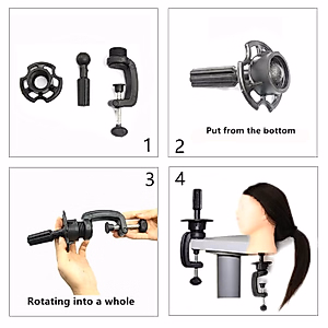 Training Head 26"-28'' Mannequin Head Hair Styling Manikin Cosmetology Doll Head Synthetic Fiber Hair Hairdressing Training Model Free Clamp Exquisite Gifts (Purple Four Colors)